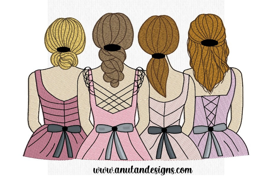 Four Sisters Drawing