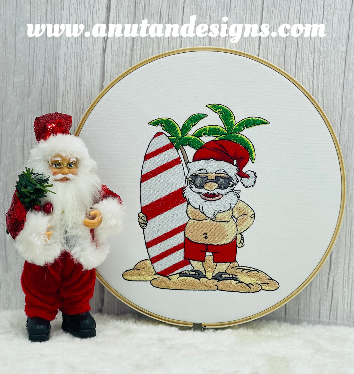 Santa on beach – Anu-Tan Designs